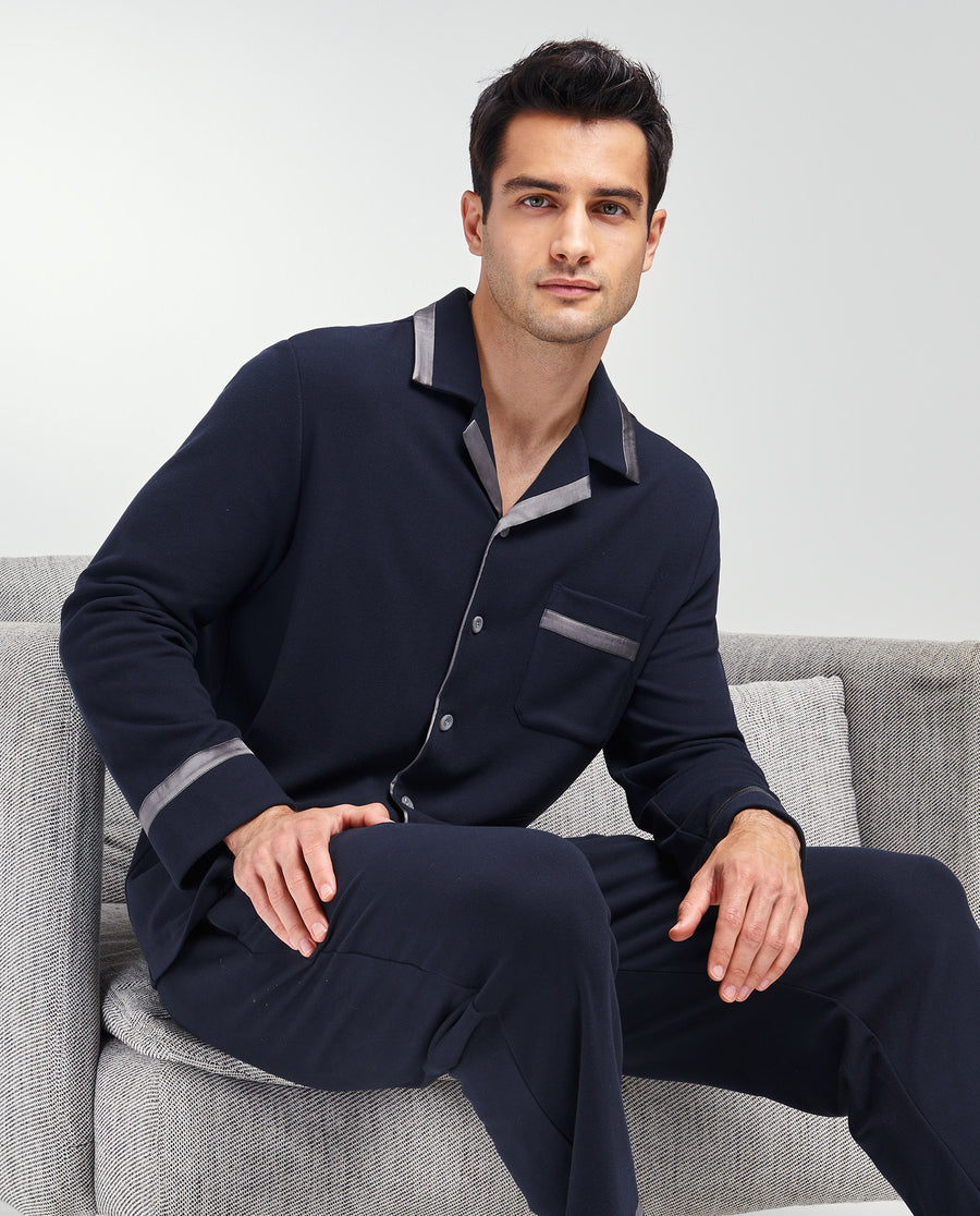 Aimer Men Milk Long Sleeve Classic Sleep Top – AÍMER Singapore