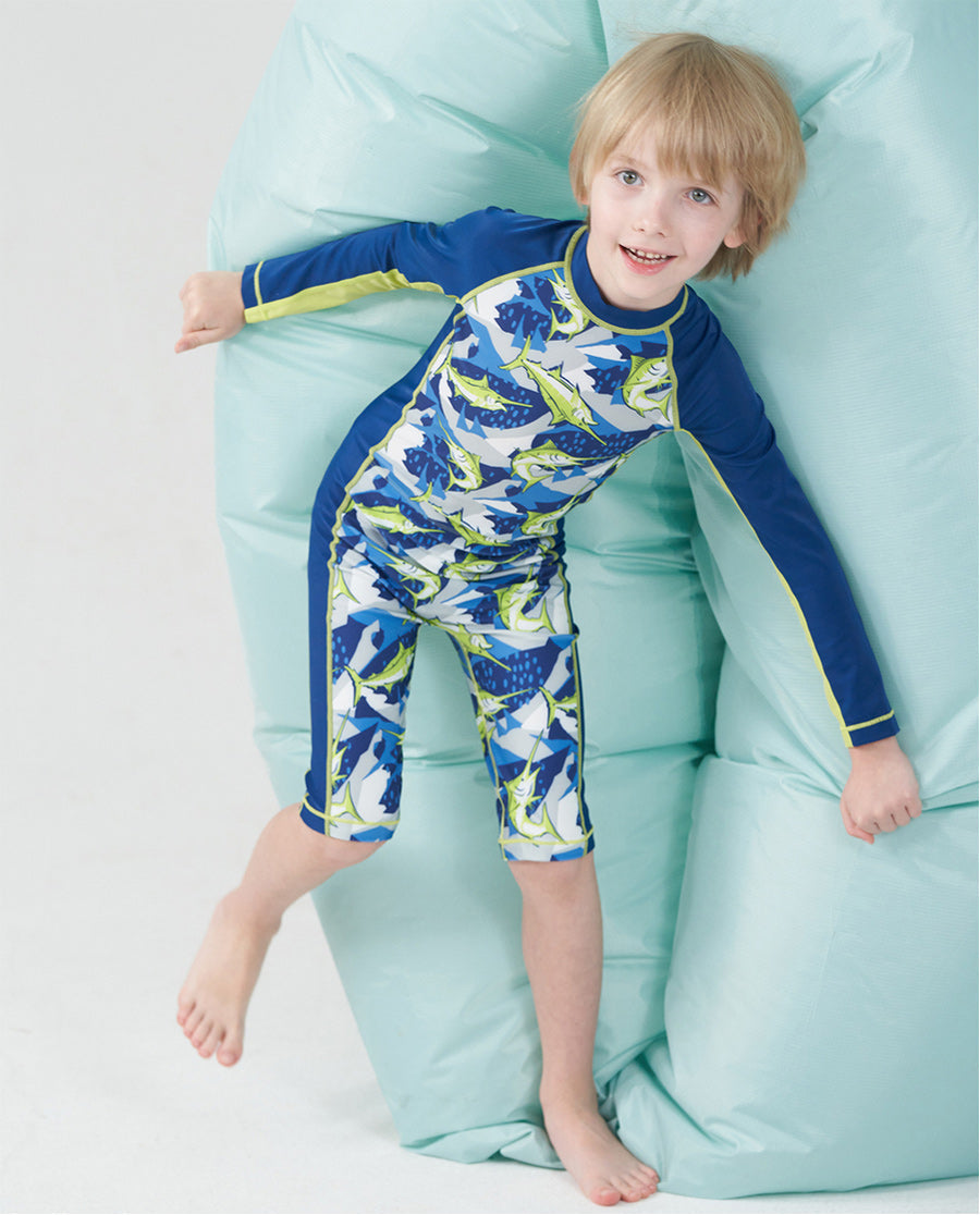 Aimer Kids Cool Swimsuit with Fish Print For Boys – AÍMER Singapore