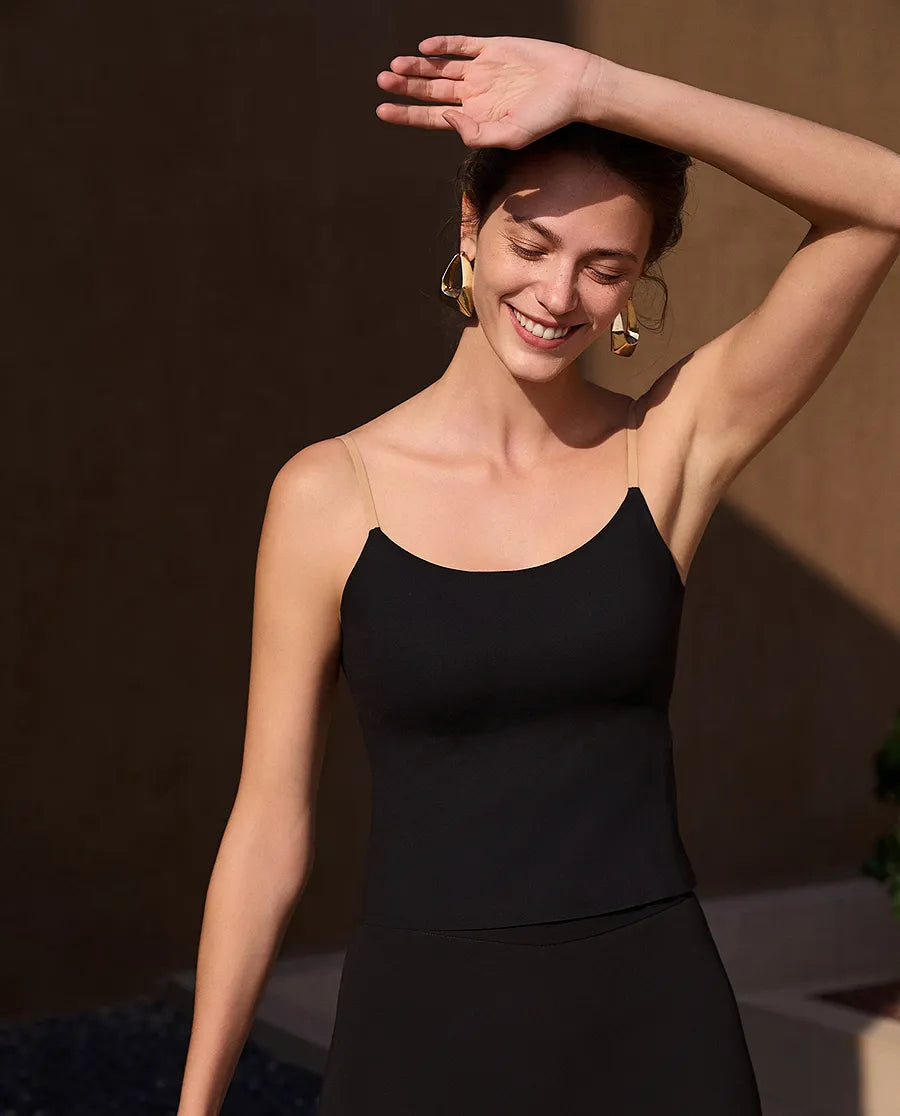 Aimer CHUANG 25SS Round Neck Camisole Top with Built-in Bra – AÍMER ...